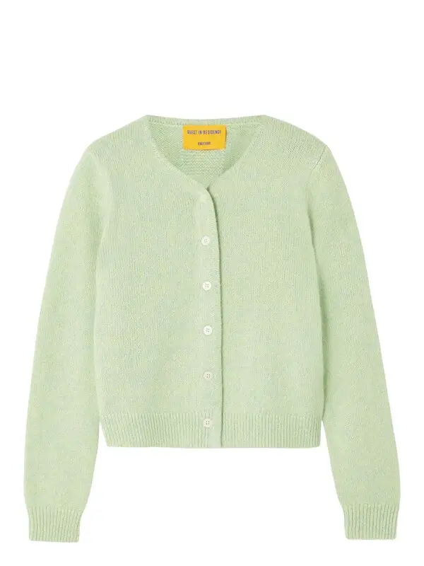 Guest In Residence Ava Cashmere And Silk-blend Cardigan - Green