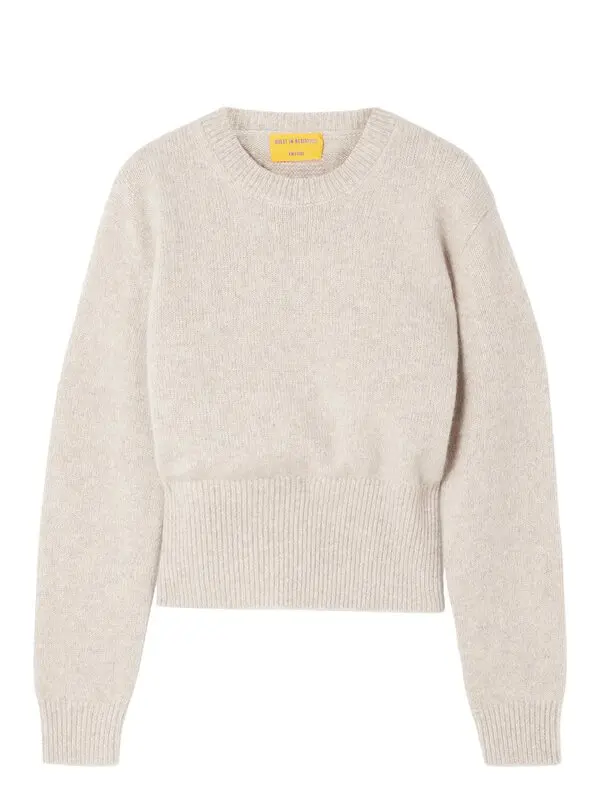 Guest In Residence Alina Cashmere And Silk-blend Sweater - Neutrals