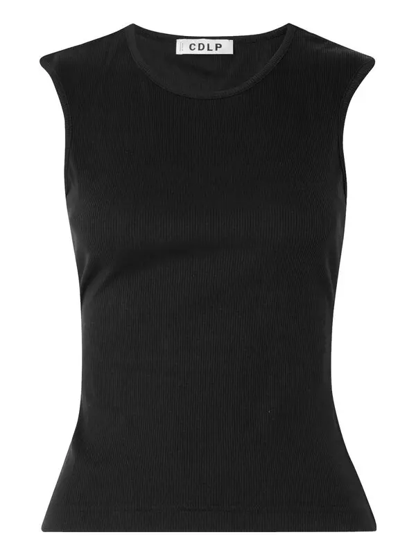 CDLP Ribbed Tencel™ Lyocell-blend Jersey Tank - Black