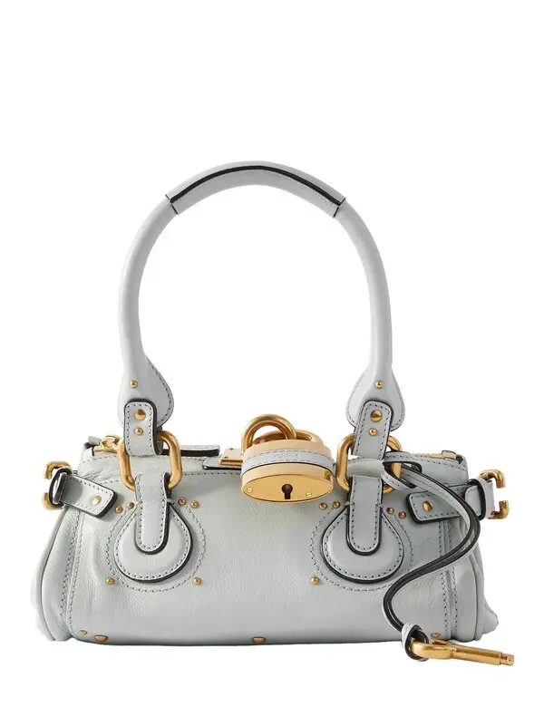 Chloé Paddington Embellished Leather Tote - Blue