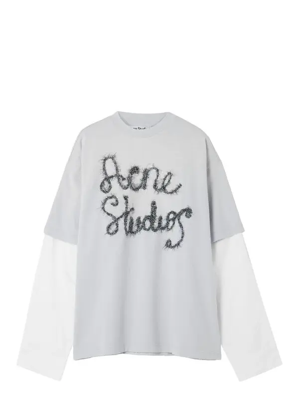 Acne Studios Layered Embroidered T-shirt - Blue