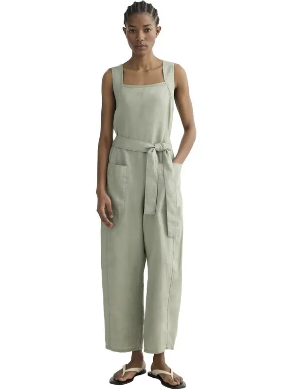 Everlane Linen Coverall - Seagrass