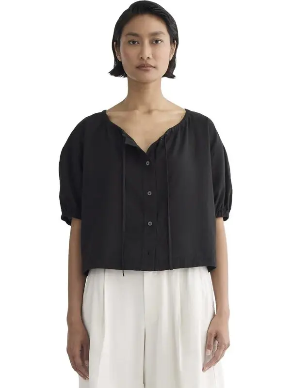 Everlane Gauze Button-up Shirt - Black