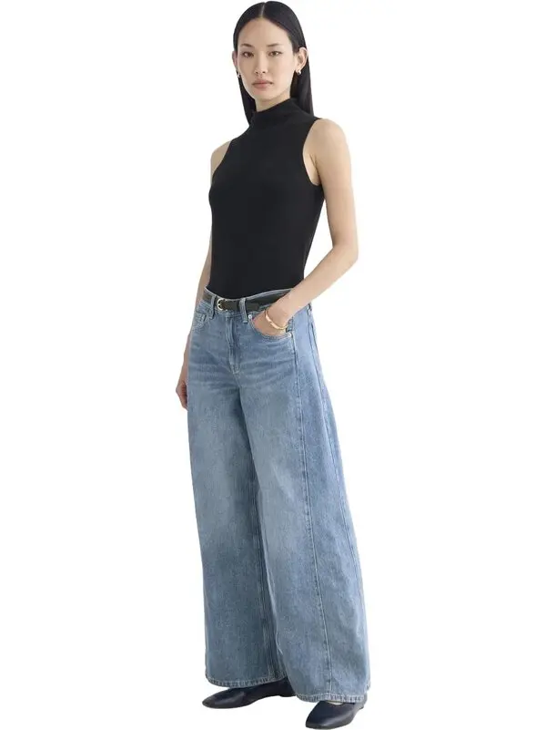 Everlane Paneled Ultra Wide-leg Jean - Tungsten Scratch