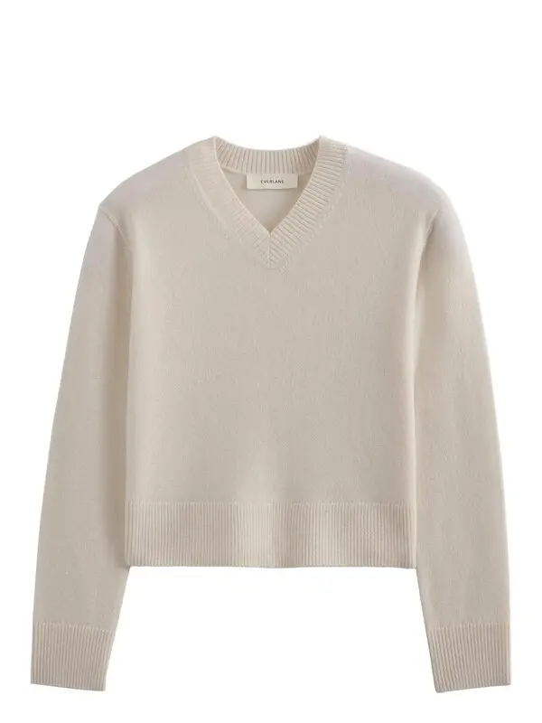Everlane Cashmere Cropped Sweater - Snow