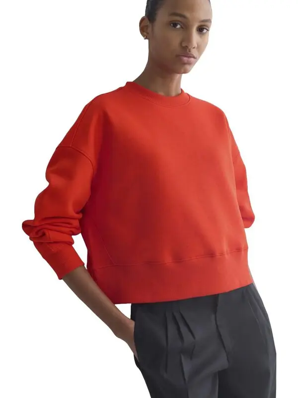 Everlane Luxe Fleece Sweatshirt - Fiery Red