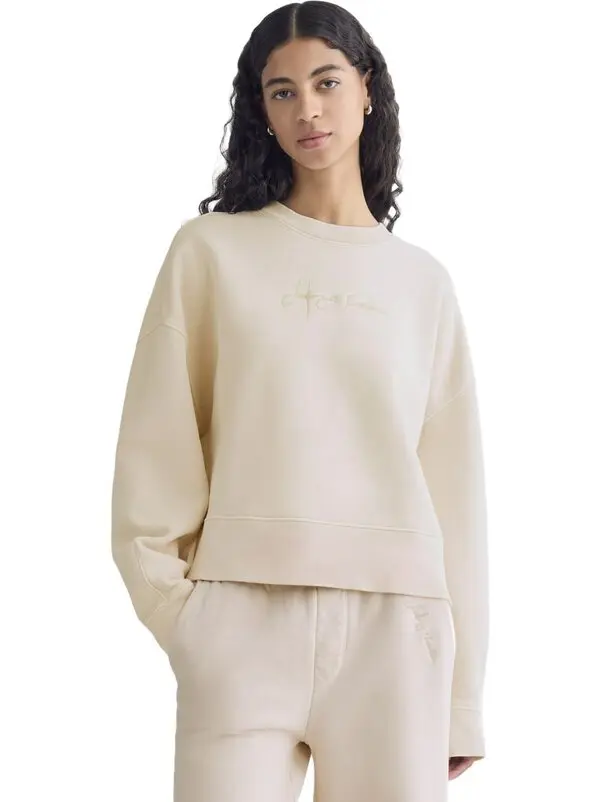 Everlane X Laufey Foundation Cropped Sweatshirt - Pale Peony