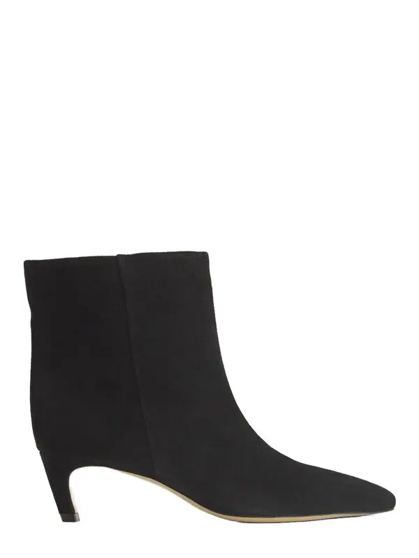 Everlane Studio Kitten Heel Bootie - Black Suede