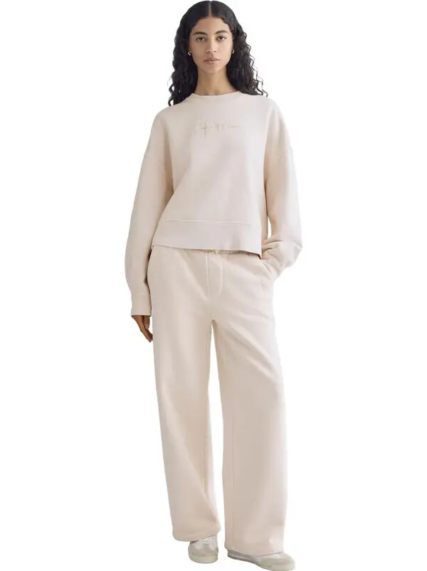 Everlane X The Laufey Foundation Wide-leg Sweatpant - Pale Peony