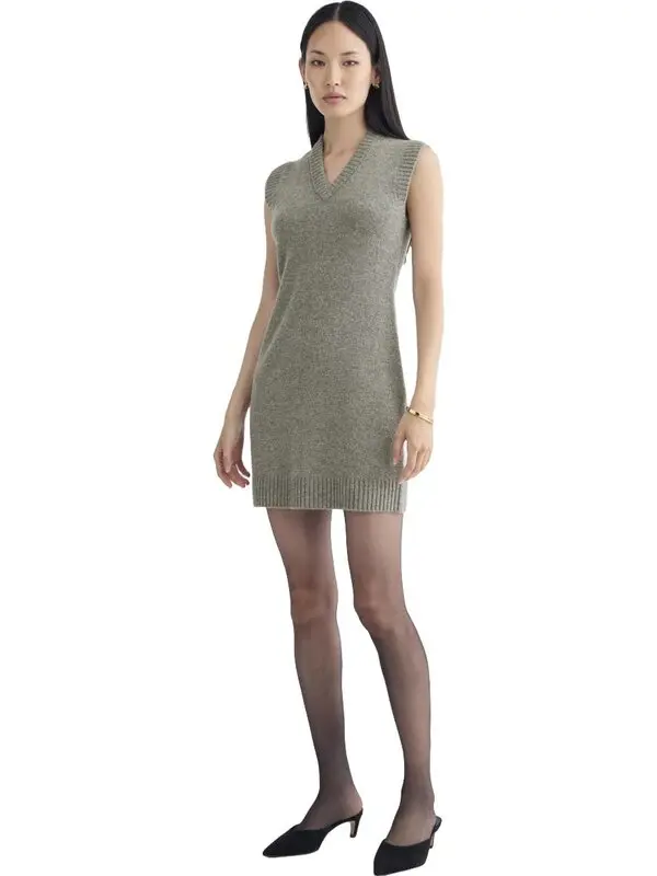 Everlane Sweater Mini Dress, Luxe Merino - Heathered Mid-grey
