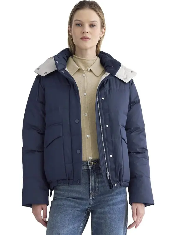 Everlane Recycled Water-repellent Everpuff Jacket - Navy