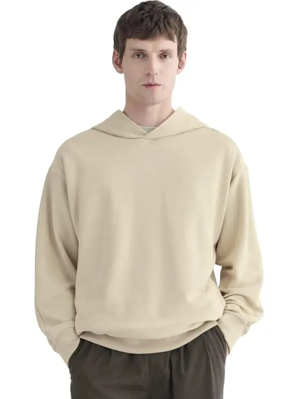 Everlane Twill Terry Jacquard Hoodie - Peyote