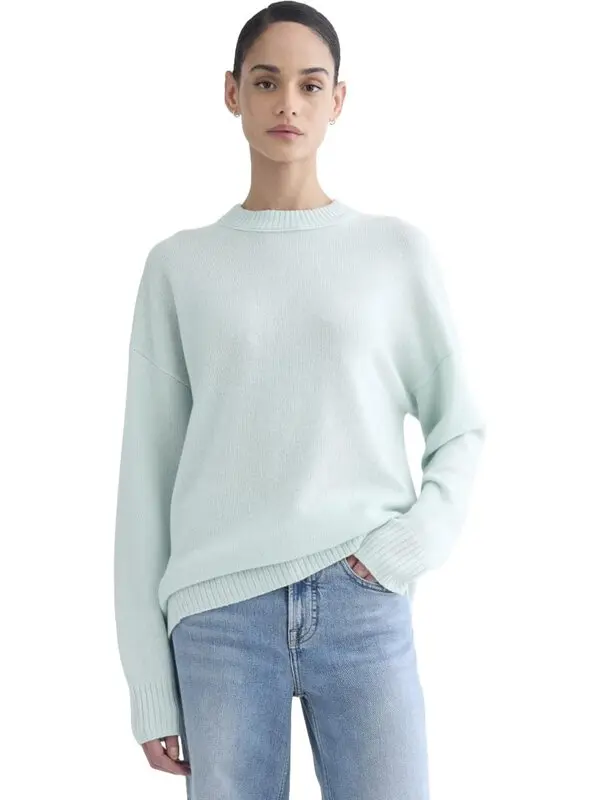 Everlane Cashmere Boyfriend Sweater - Chalk Blue