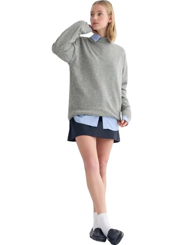 Everlane Cashmere Boyfriend Sweater - Husky Gray