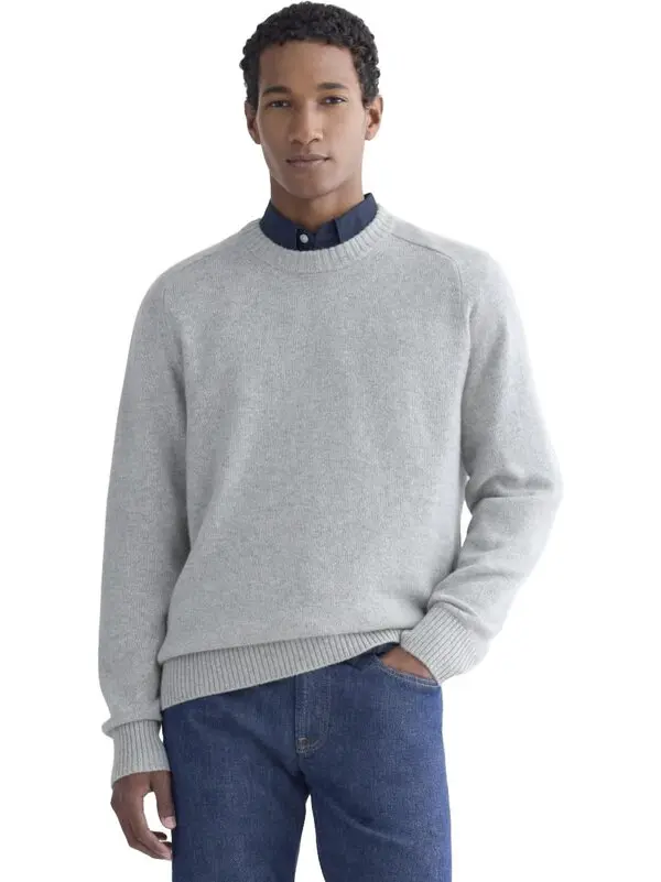 Everlane Midweight Cashmere Crew Sweater - Heathered Grey