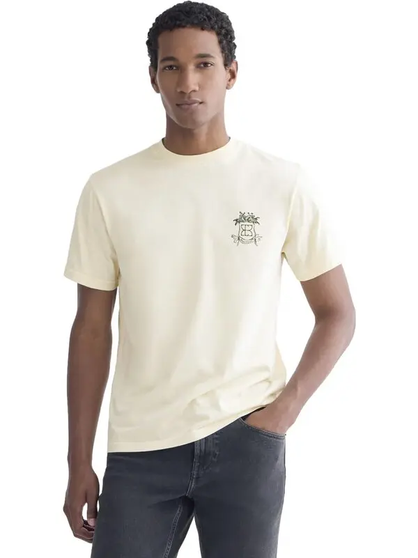 Everlane X Peace And Quiet Crest Graphic Tshirt - Bone