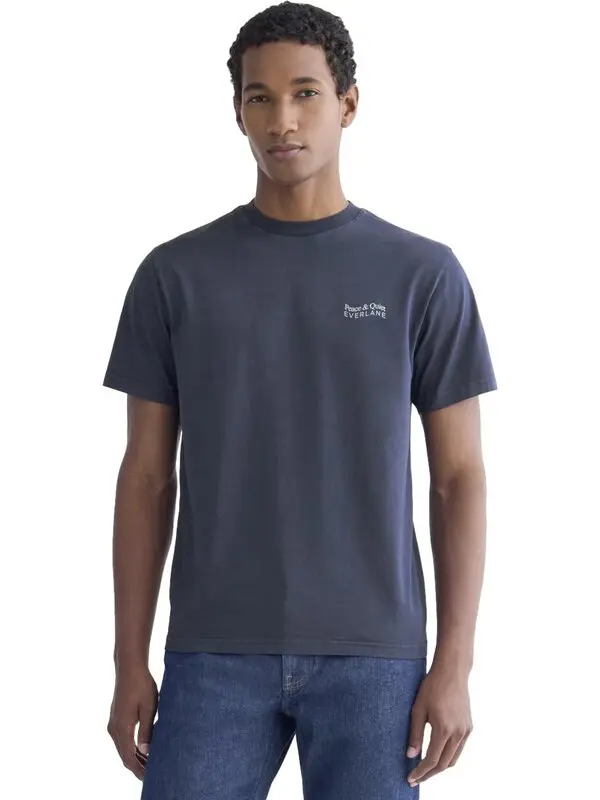 Everlane X Peace & Quiet Graphic Logo Tshirt - Navy