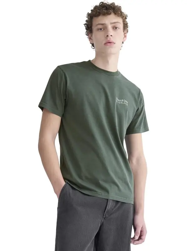 Everlane X Peace & Quiet Graphic Logo Tshirt - Pine