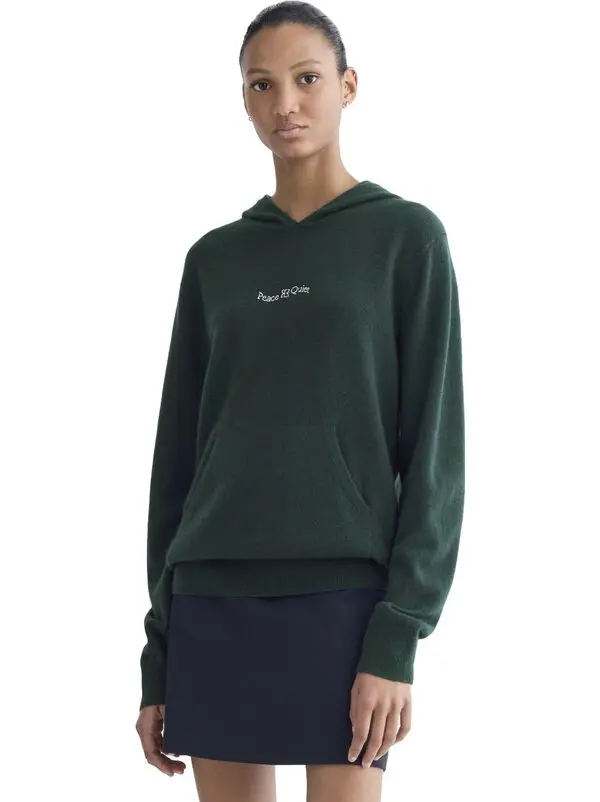 Everlane X Peace & Quiet Cashmere Hoodie - Pine