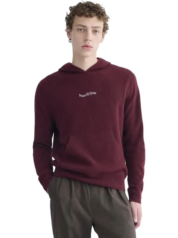 Everlane X Peace & Quiet Cashmere Hoodie - Wine