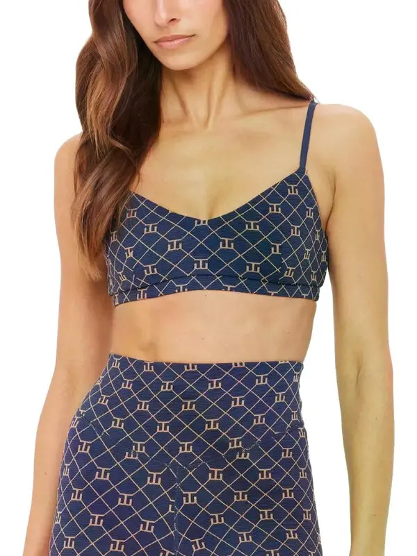The Upside Ezra Ballet Patterned Bra - Blue