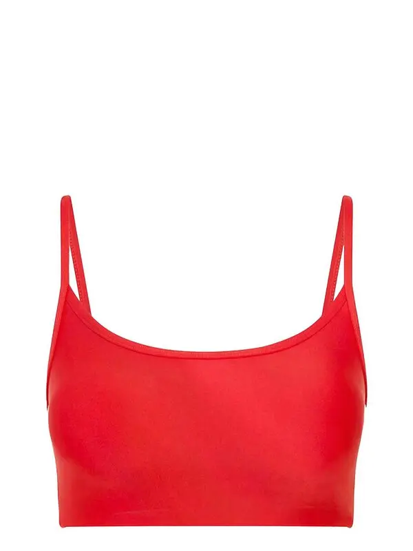 The Upside Oxford Stripe-side Bra - Red