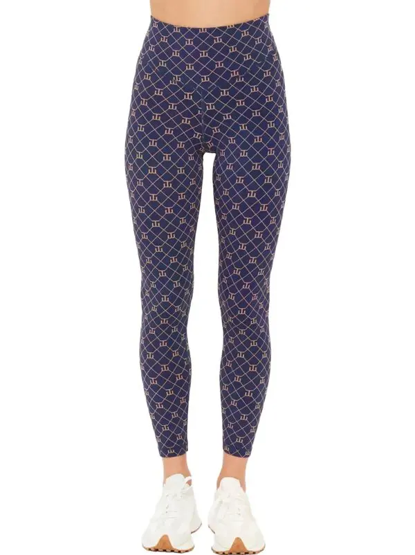 The Upside Ezra 25 In Patterned Leggings - Blue