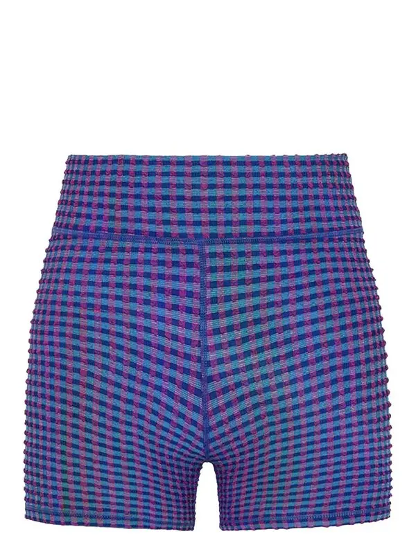 The Upside Aliki 5 Checked-pattern Shorts - Blue