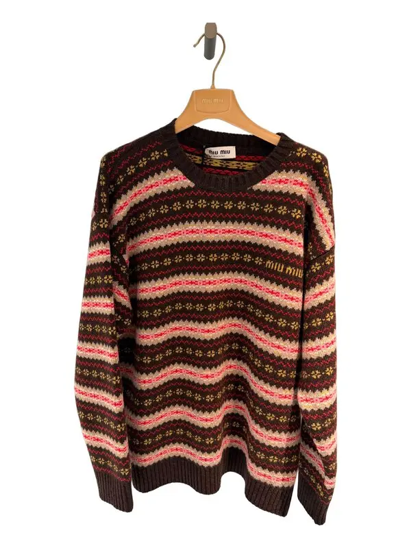 Miu Miu Fair Isle Knit - Brown