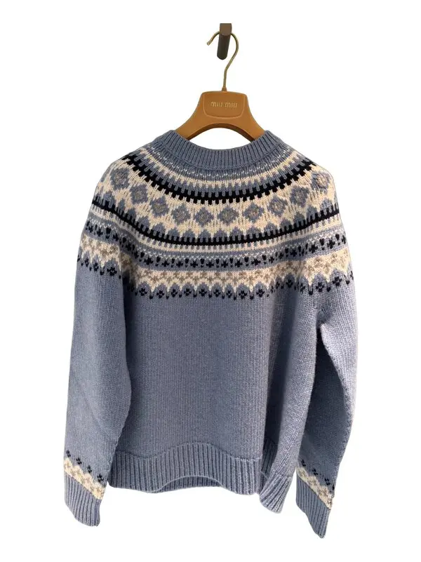 Miu Miu Fair Isle Knit - Blue
