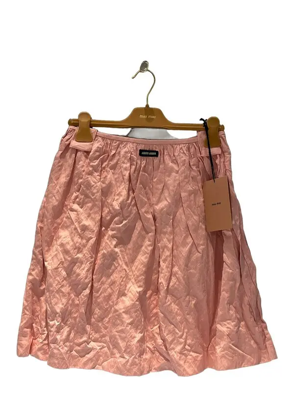 Miu Miu Crinkle Skirt - Pink