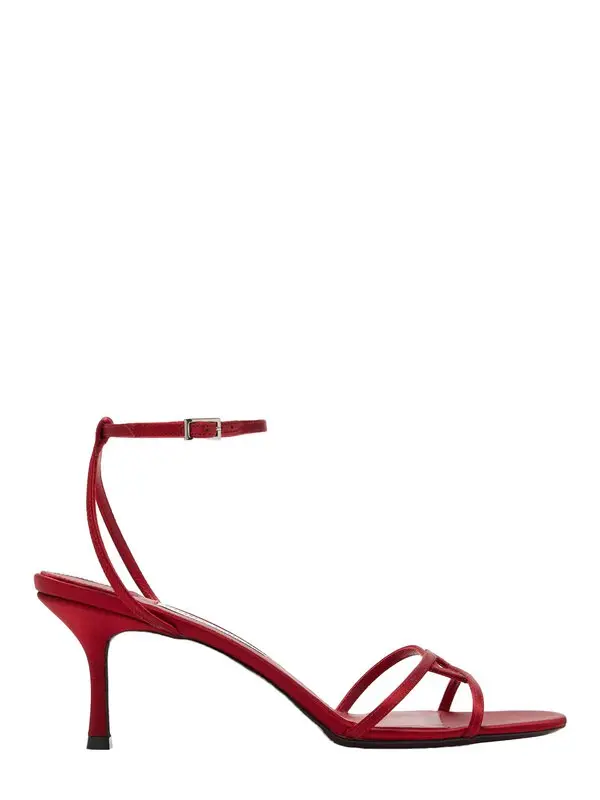 JIMMY CHOO 1998 Leo Satin Sandals - Red