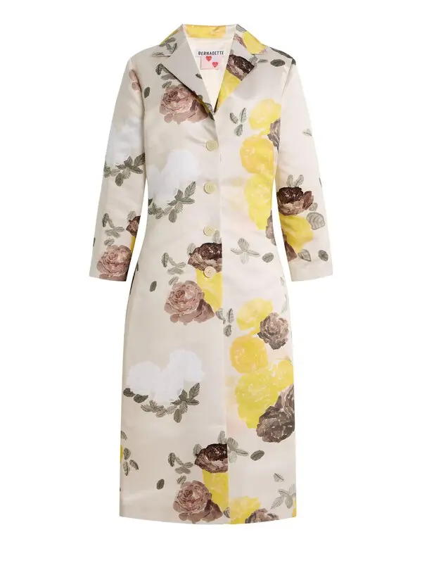 Bernadette Elle Floral Satin Coat - Multi