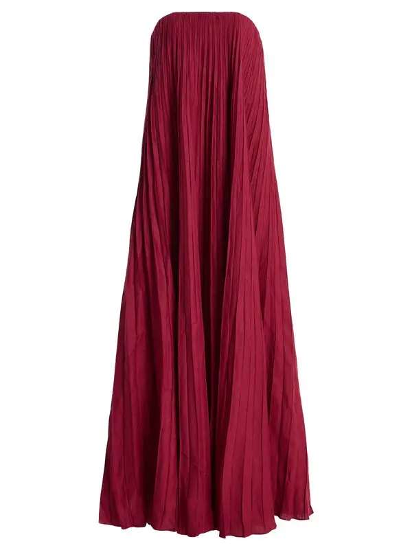 ANDRES OTALORA Ritmo Linen Maxi Dress - Burgundy