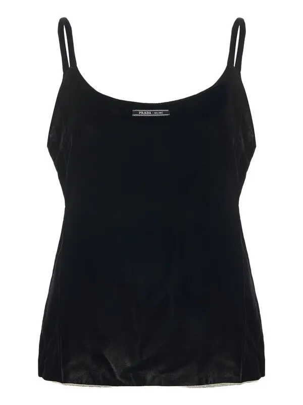 Prada Velvet Cami Top - Black