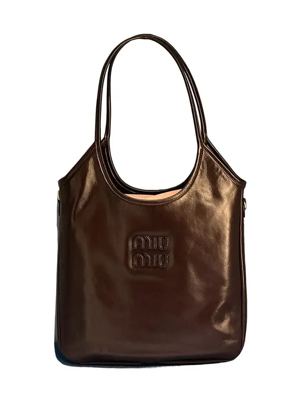 Miu Miu Leather Tote - Brown