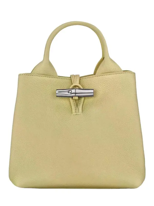 Longchamp Le Roseau S Grained-leather Tote Bag - Green