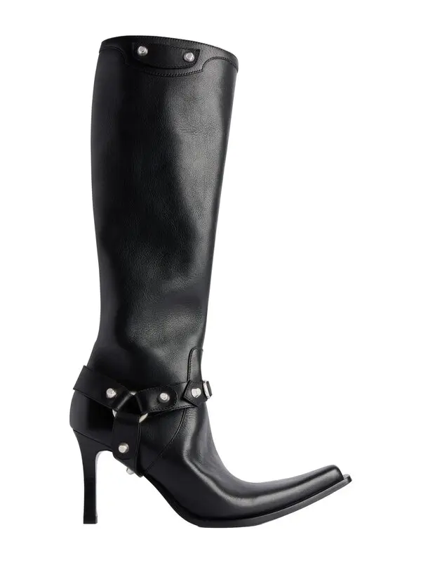 Balenciaga City 90mm Boot With Harness - Black