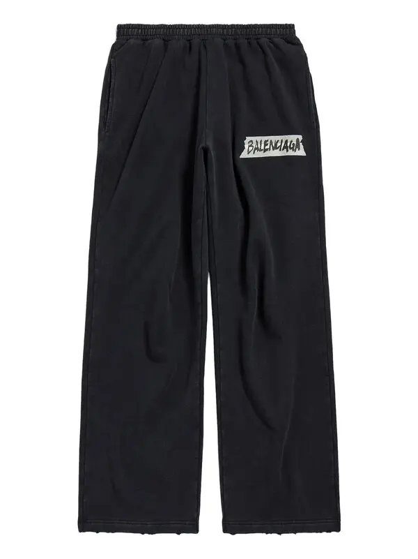Balenciaga Masking Tape Baggy Pants - Black