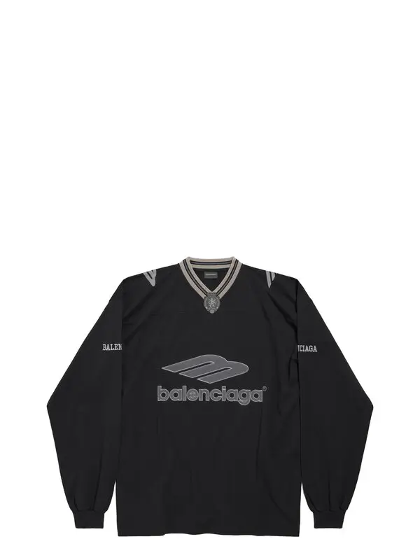 Balenciaga 3b Football Long Sleeve T-shirt - Black