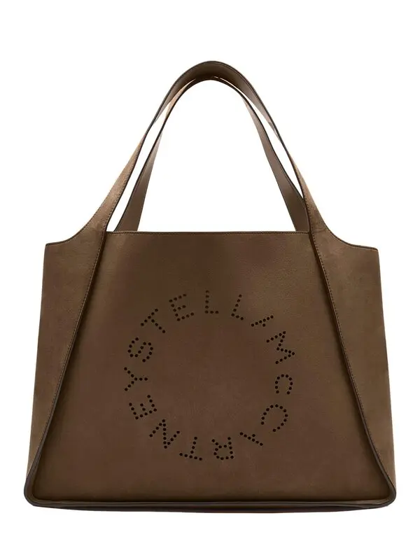 Stella McCartney Logo Large Tote Bag - Moka