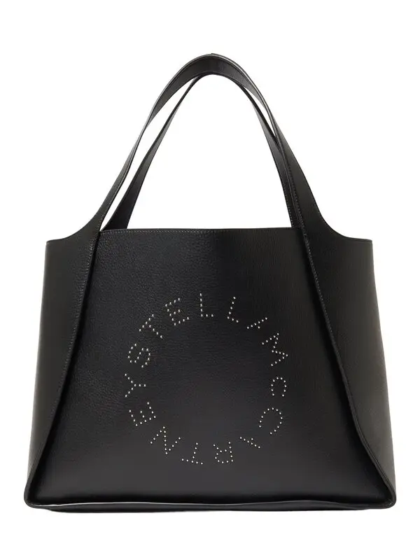 Stella McCartney Logo Studded Tote - Black