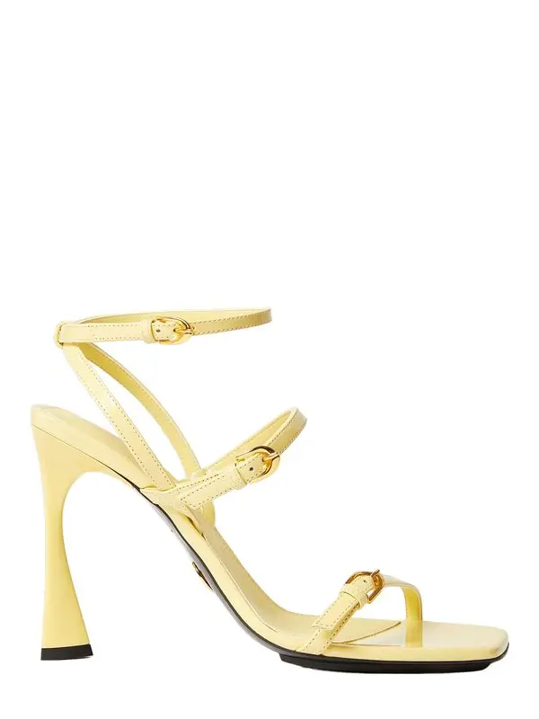 Stella McCartney Elsa Patent Heeled Sandals - Banana