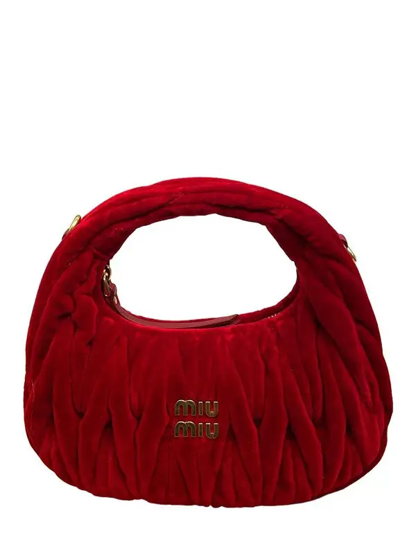 Miu Miu Mini Wander Hobo Bag - Red