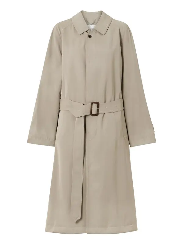 MAISON MARGIELA Belted Wool-gabardine Trench Coat - Neutrals
