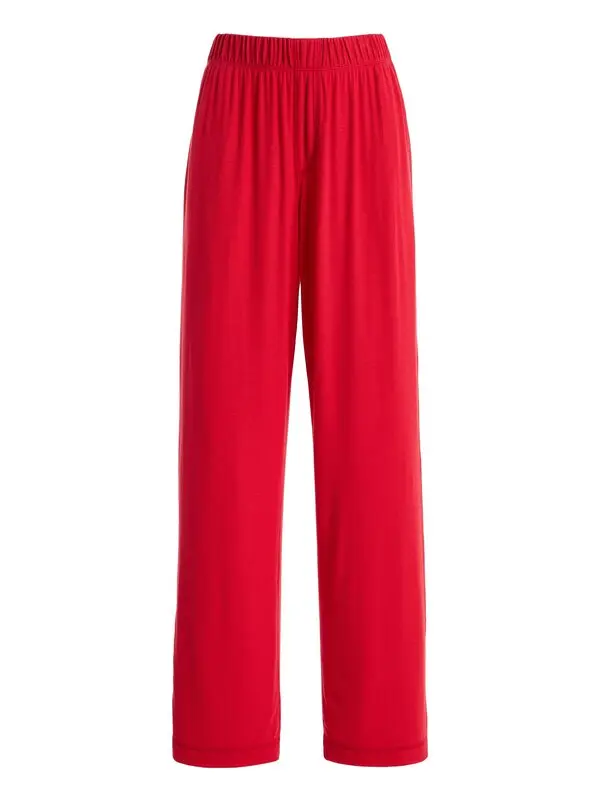 Eterne Ribbed Lounge Pant - Red