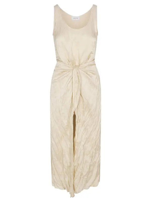 ANEMOS The D.k. Midi Wrap Dress - Ivory