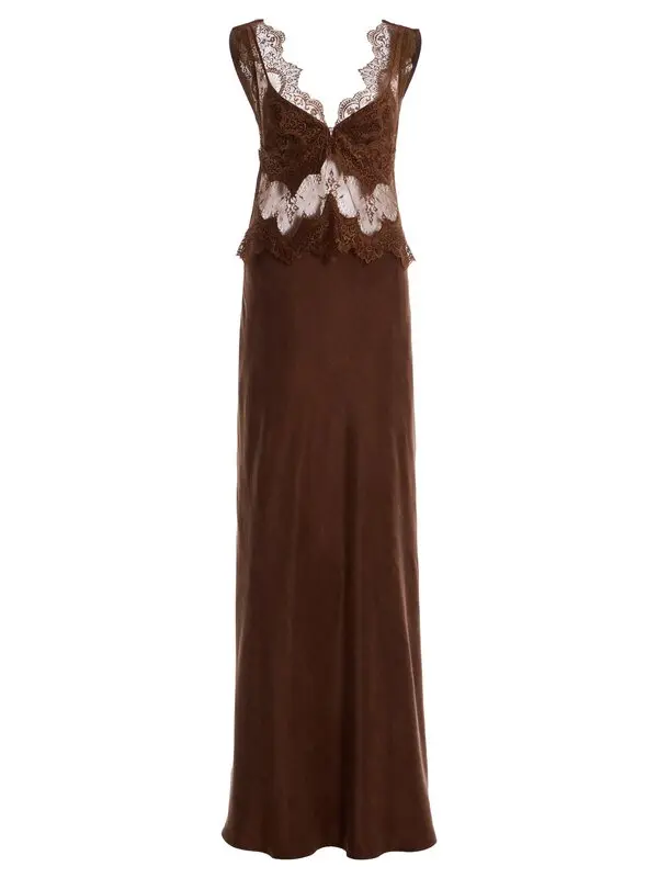 THIRD FORM Visions Lace Maxi Dress - Brown