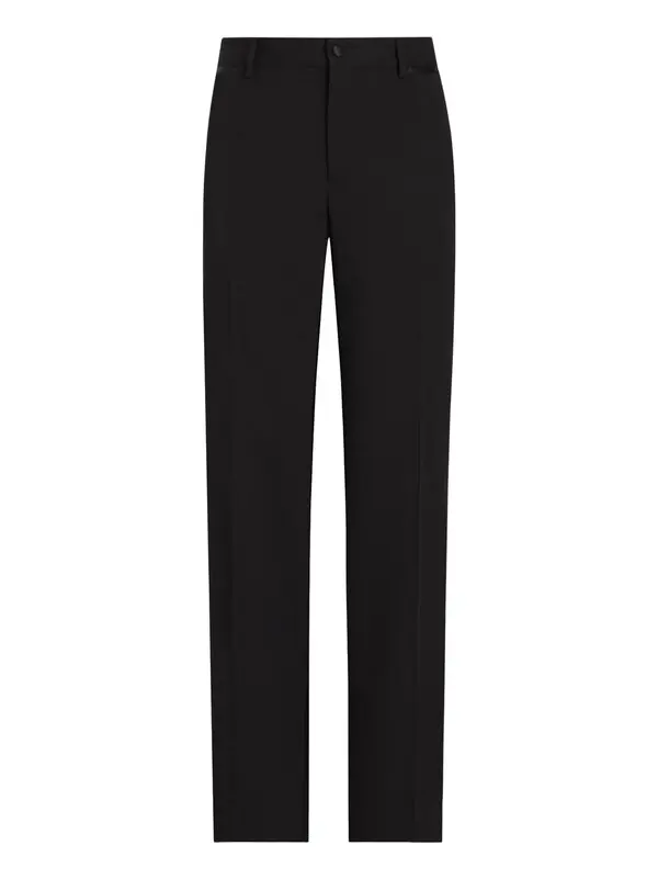 Dolce & Gabbana Technical Gabardine Tuxedo Pants - Black