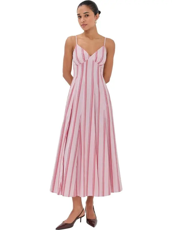 Rosie Assoulin Cami Maxi Dress - Red Stripe